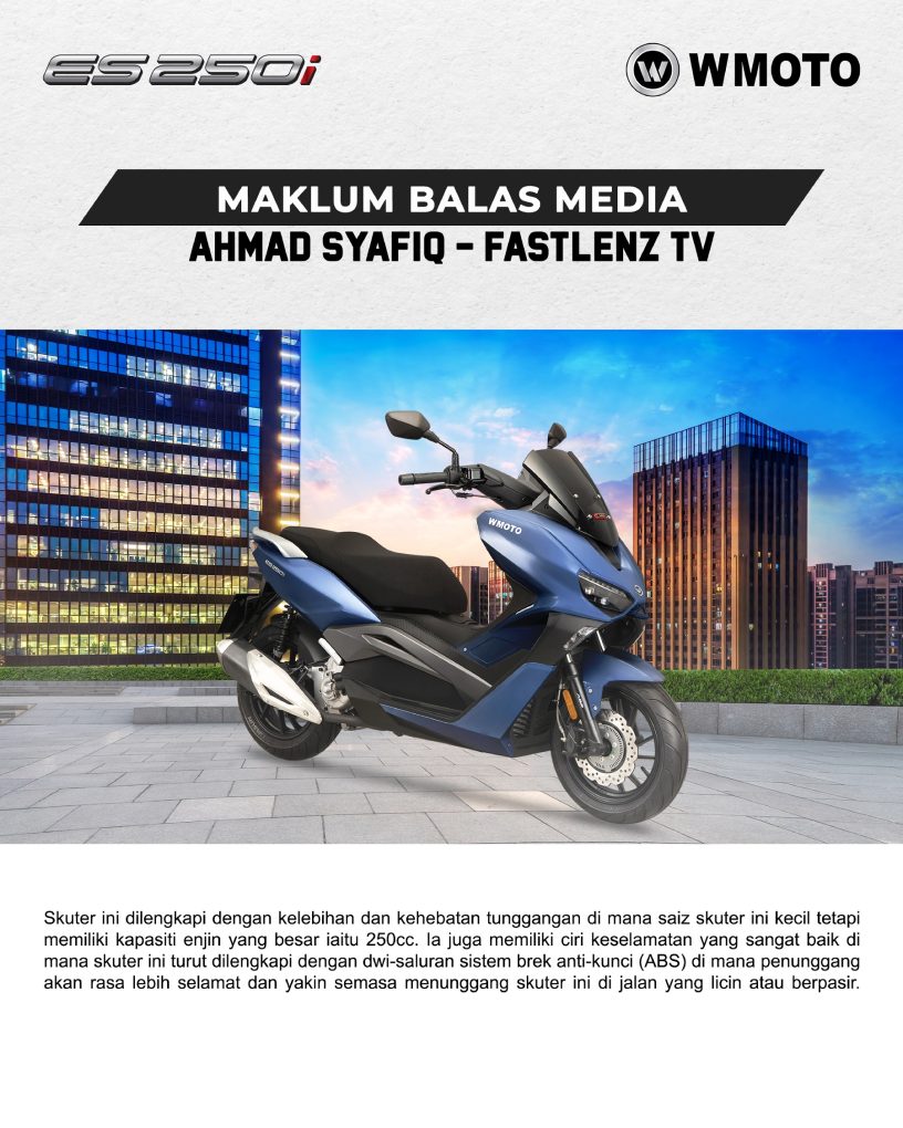 2022 WMoto ES250i – Arena Motosikal