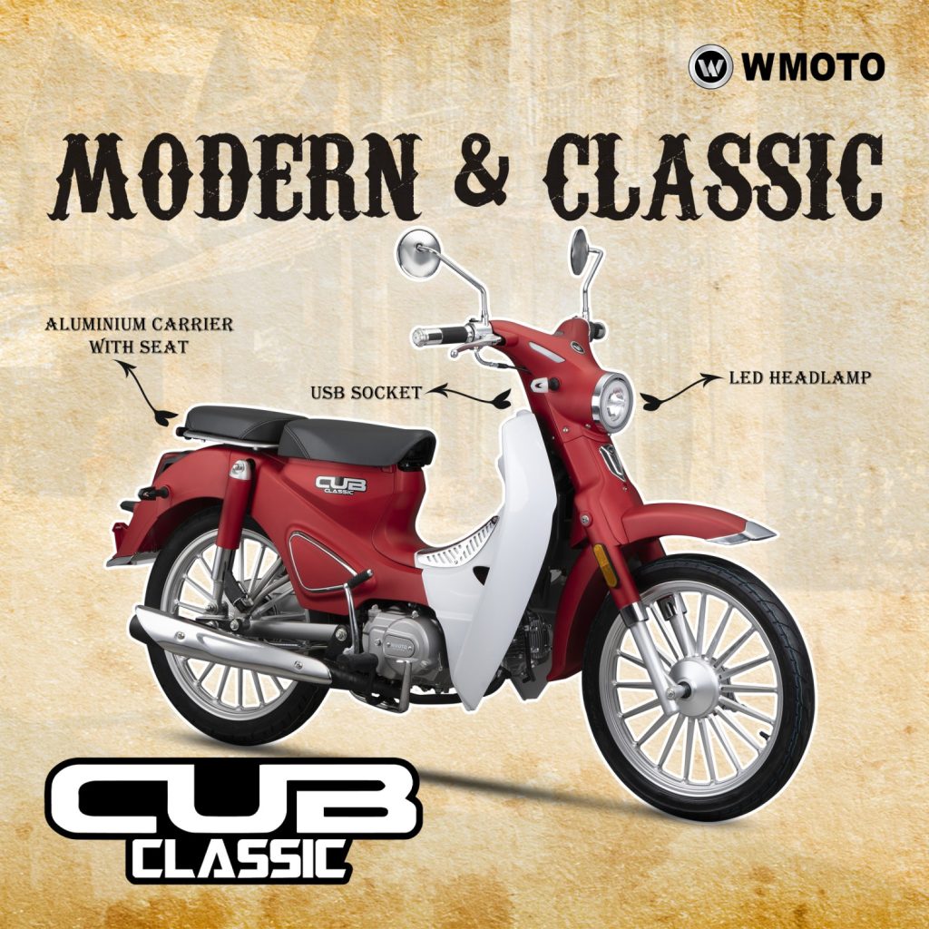WMoto Cub Classic 110 (N1) 2023 diperkenalkan dengan kemaskini baharu ...