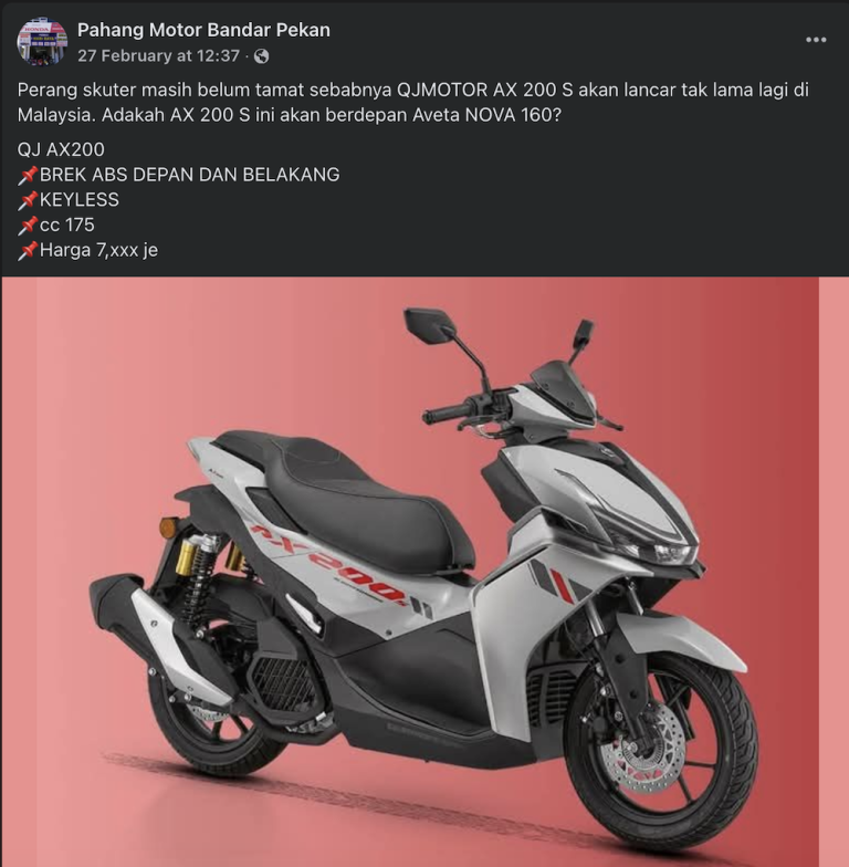 QJMOTOR AX200 S akan lancar dengan harga bawah RM8,000! – Arena Motosikal