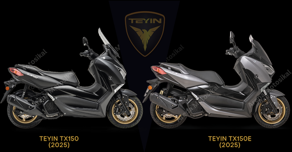 TEYIN TX150 (2025) VS TX150e (2025) – 4 – Arena Motosikal