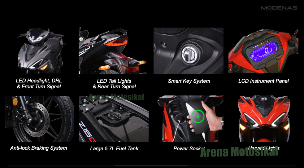 Modenas Z15GT (2025) lancar dengan 3 warna, harga badan RM8,288 – Arena ...