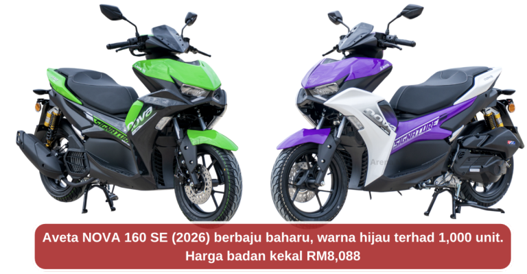 Aveta Nova 160 SE (2026): 2 warna baharu & hanya 1,000 Mantis Green ...